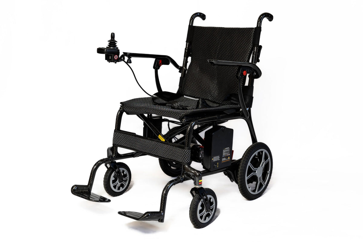 Rothcare Lite Ryder Lightweight Folding Carbon Fibre Powerchair – mobilityjoy