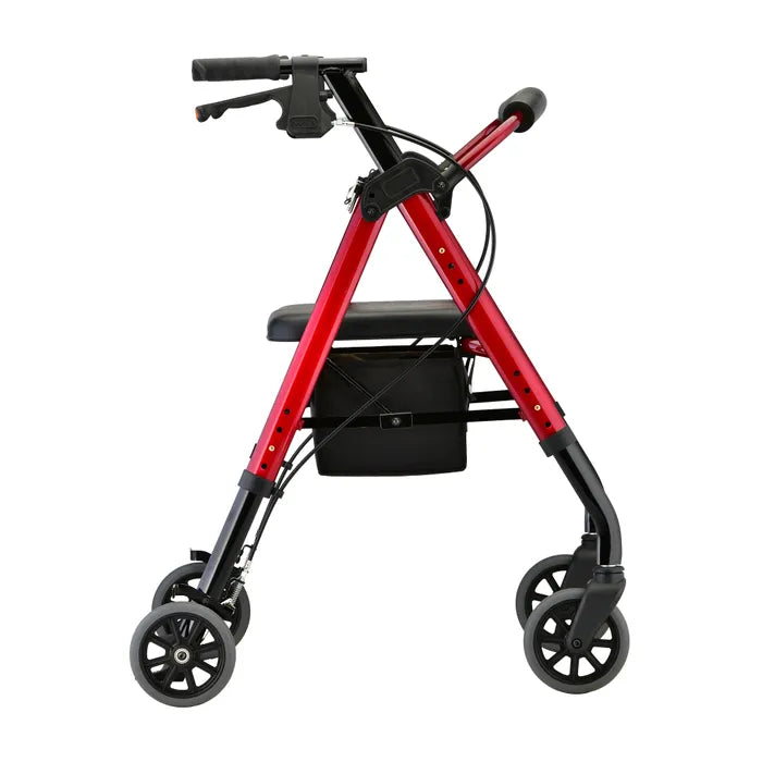 Star 8in HD Adjustable Rollator Red – mobilityjoy
